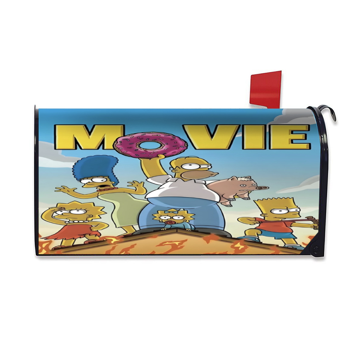 Simpson Personalized mailbox cover both sides customized, post box ...