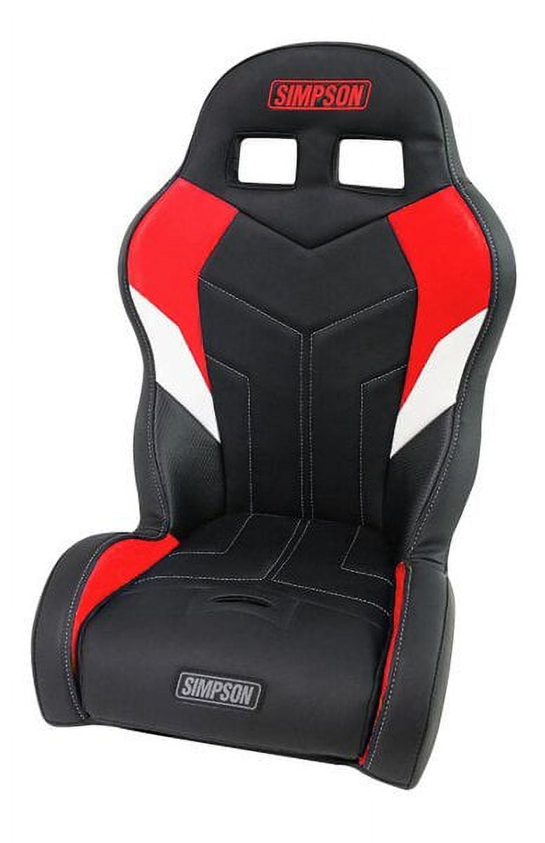 Simpson Racing 110-306 170 Aggressor UTV Seat - Matte Black/Red/White ...