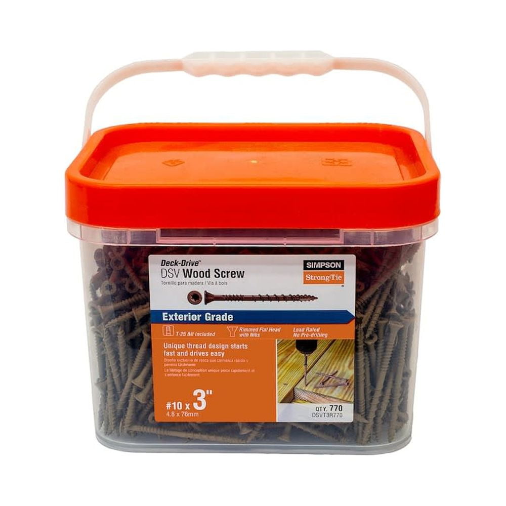 Simpson Strong-Tie #10X3 In. Tan Deck-Drive T25 Drive Flat Head ...