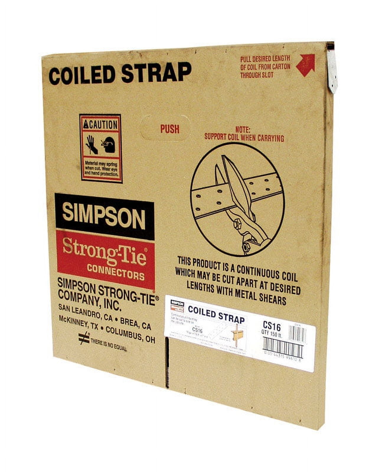 Simpson Strong-Tie Galvanized Steel 16 Gauge Coiled Strapping, 1-14 in ...