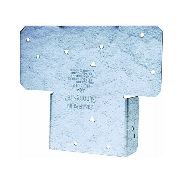 Simpson Strong-Tie AC4 Galvanized Steel Twin Post Cap, 18-Gauge, 4 x 4 ...