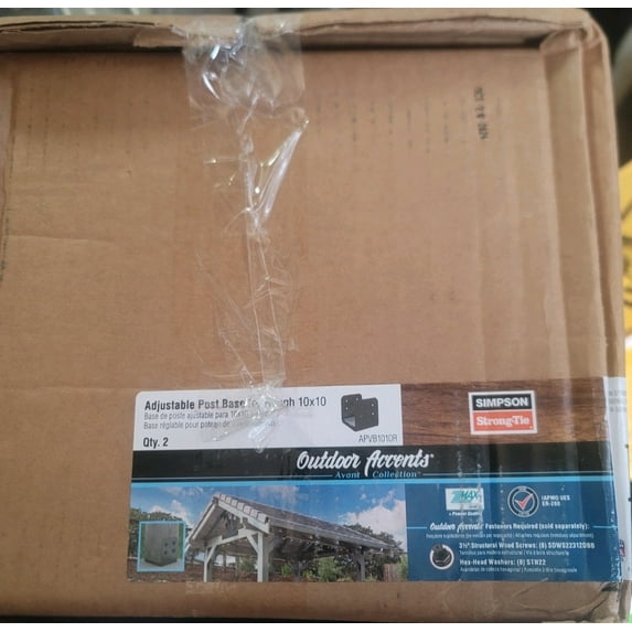 Simpson Strong-Tie Adjustable Avant Collection Zmax Post Base 10x10 ...