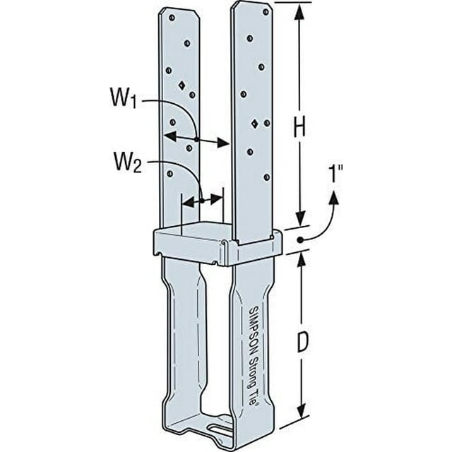 Simpson Strong-Tie CBSQ86-SDS2HDG Column Base - Walmart.com