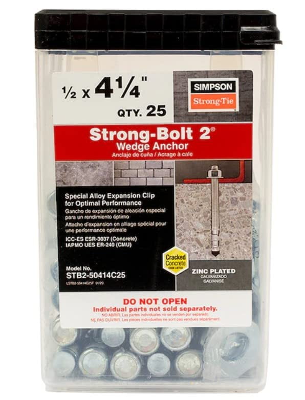Simpson Strong-Tie Concrete Wedge Anchors 1/2-in x 4-1/4-in 25-Pack ...