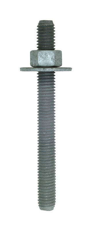 Simpson Strong-Tie Galvanized Steel Fully Threaded Bolt 1/2 in. Dia. x ...