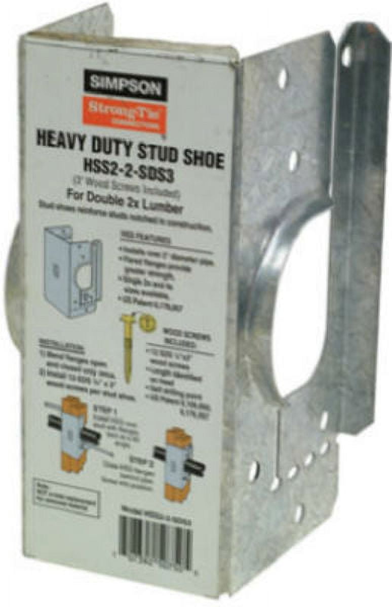 Simpson Strong-Tie HSS2-2-SDS3 Heavy Duty Stud Shoe with Screws, Each ...