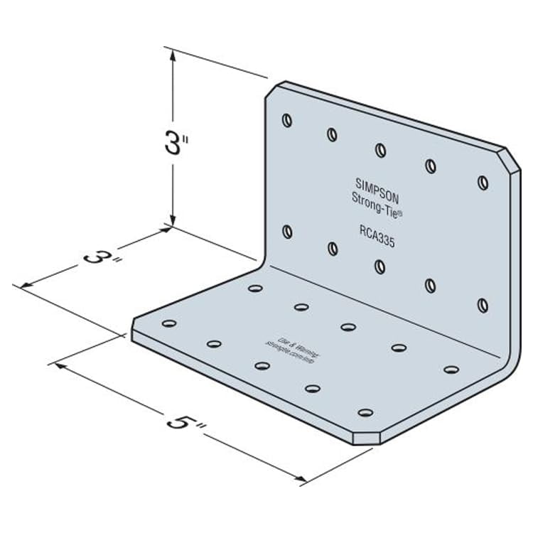 Simpson Strong-Tie RCA335/97-R35 RCA 3 in. x 3 in. x 5 in. 12-Gauge ...
