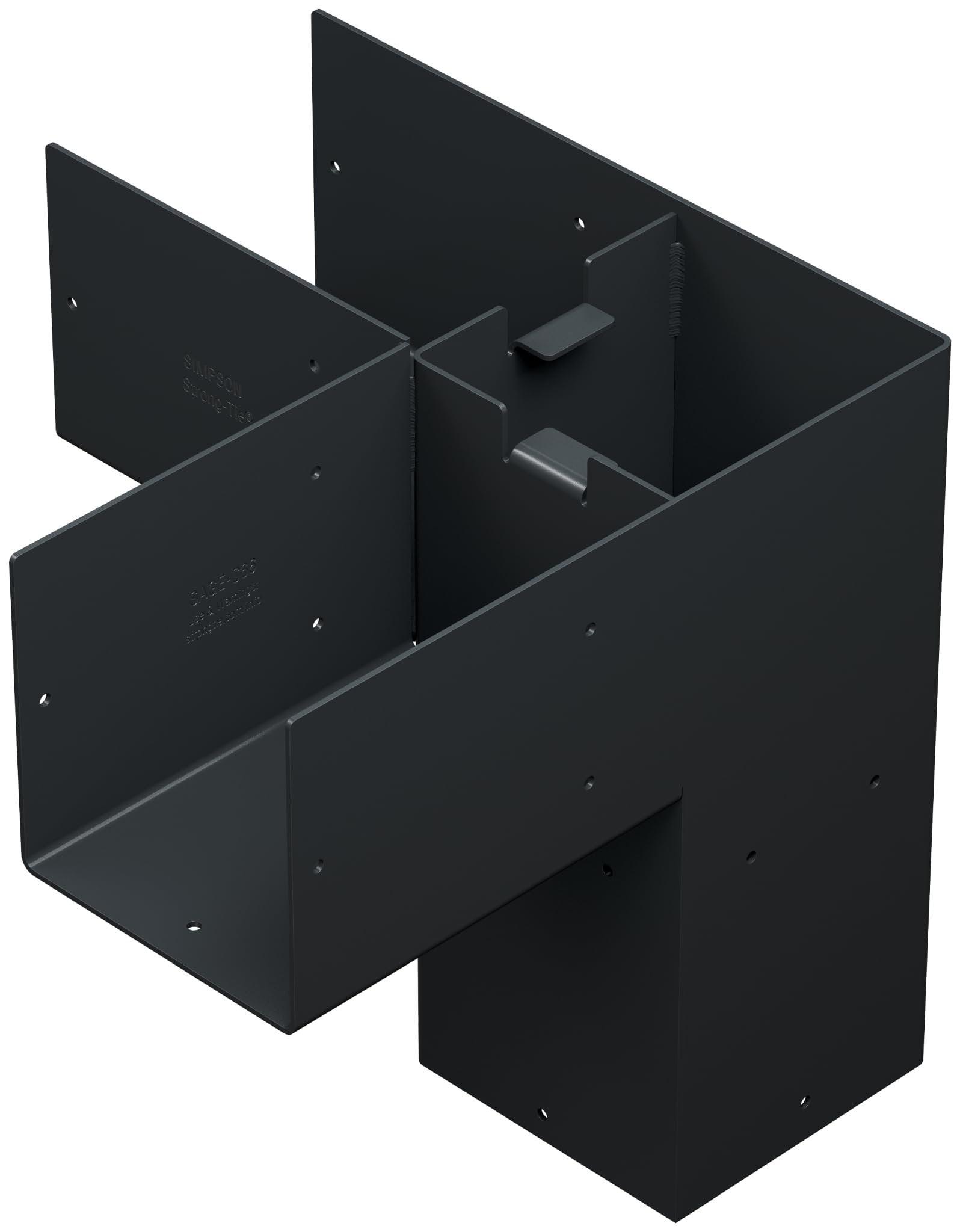 Simpson Strong-Tie Corner Connector SAGE-C66-KT2 Black for 6x6 Lumber Screws 2-Pack - Walmart.com