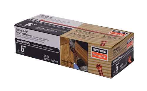 Simpson Strong-Tie Strong-Drive 6 in. Truss Screw Kit, Zinc-Plated ...