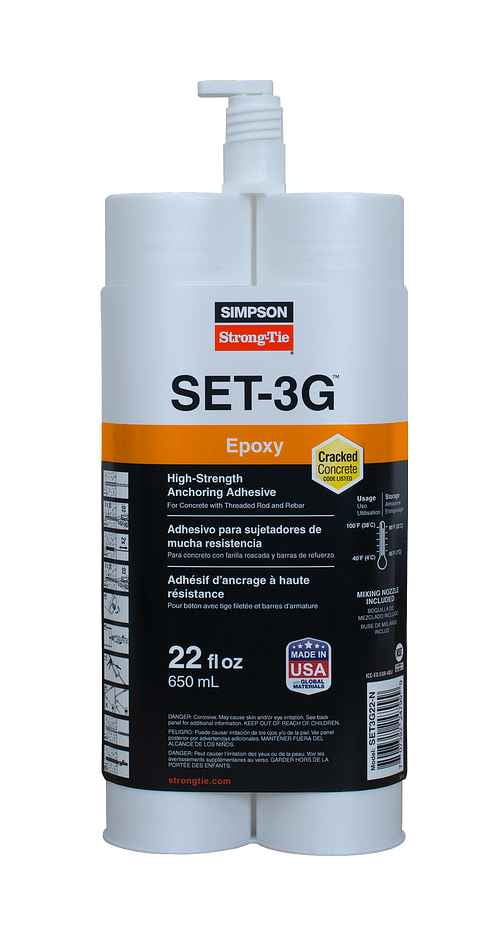 Simpson Strong-Tie SET-3G Plastic Concrete Anchoring Epoxy Paste ...