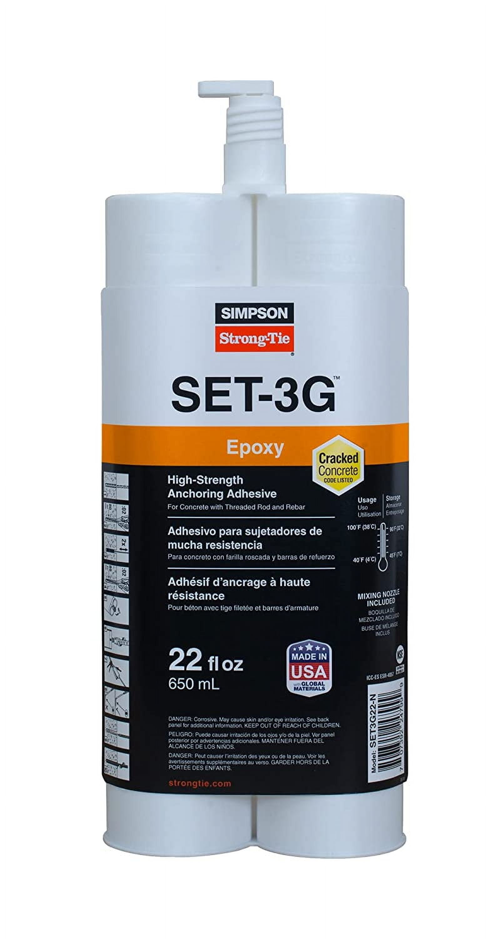 Simpson Strong-Tie SET-3G22-N High-Strength Epoxy Anchoring Adhesive ...