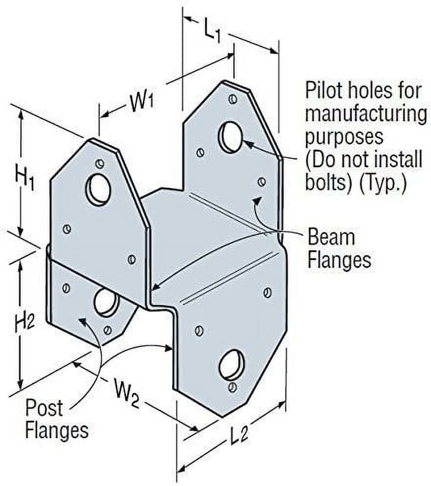 Simpson Strong-Tie BC4 Post Cap/Base for Deck Cover - Powder Coated ...