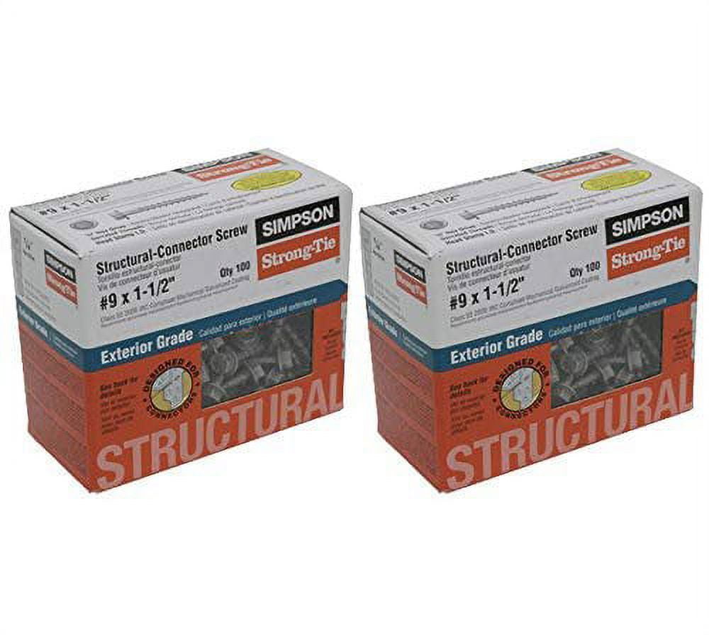 Simpson Structural Screws SD9112R100 No.9 by 1-1/2-Inch Structural ...