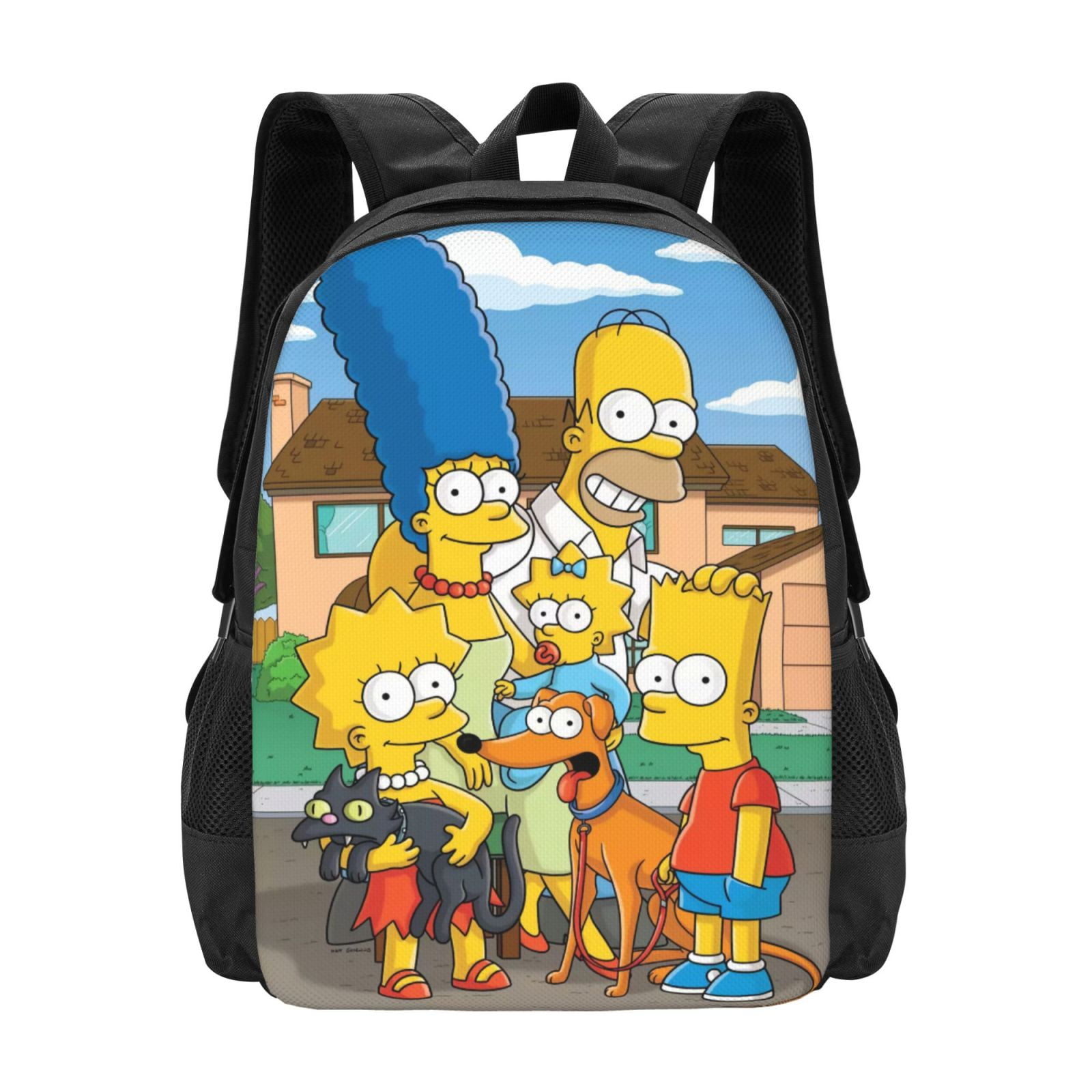 Simpsons 3D Printed Anime Backpack,Lightweight Casual Capacity Travel ...