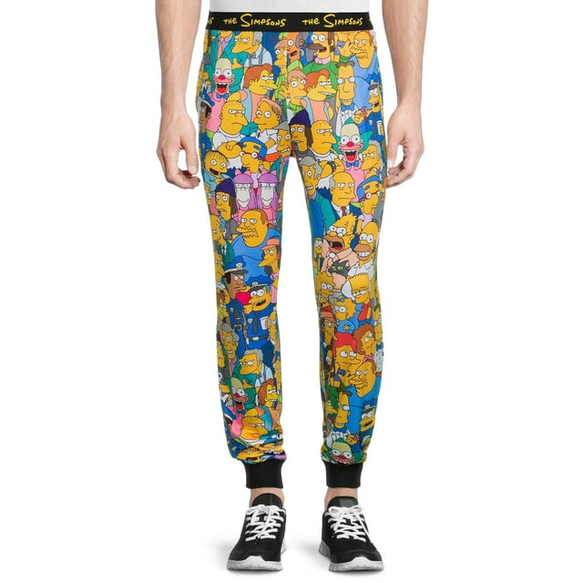 Simpsons, Adult Mens, All Together Now Pajamas Sleep Pants, Sizes S-2XL ...