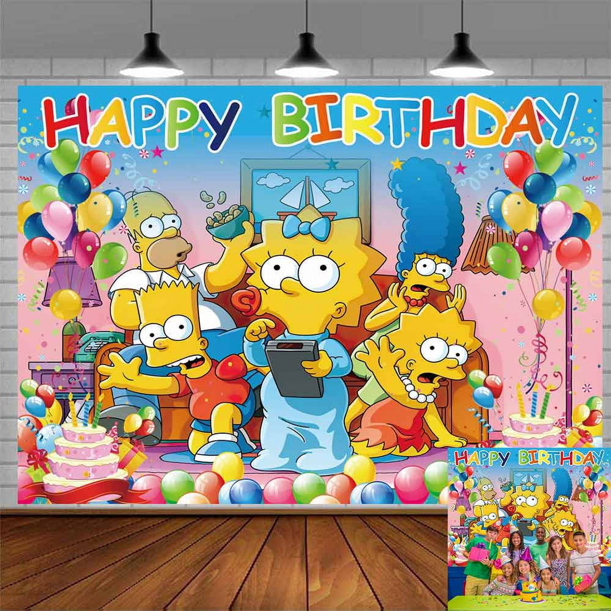 Simpsons Backdrop Banner Party Supplies Poster Movie Theme Background ...