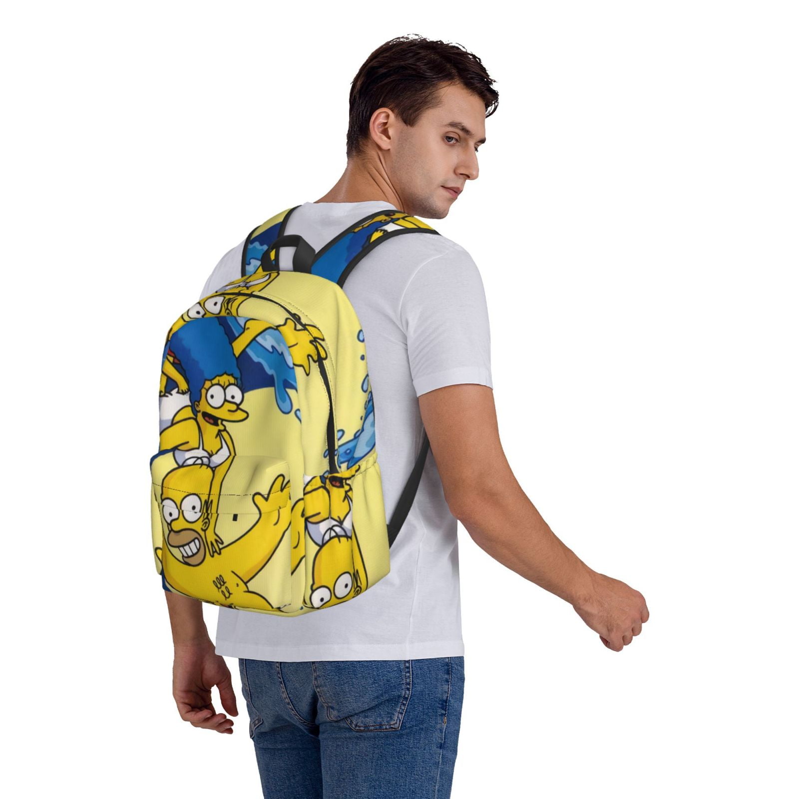 Simpsons Backpack for man & woman All Over Print Bookbags, Lightweight ...