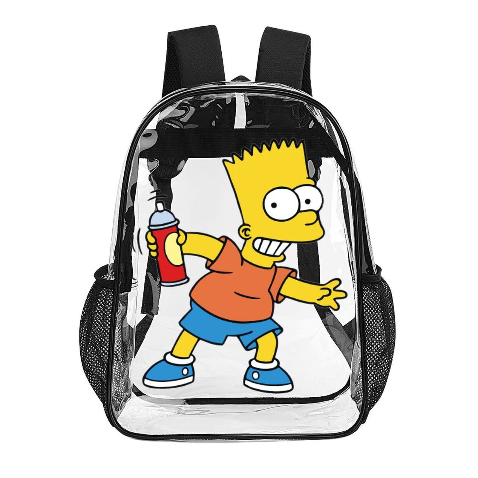 The Simpsons Bart Clear Backpack Transparent Bag Large Capacity Laptop ...