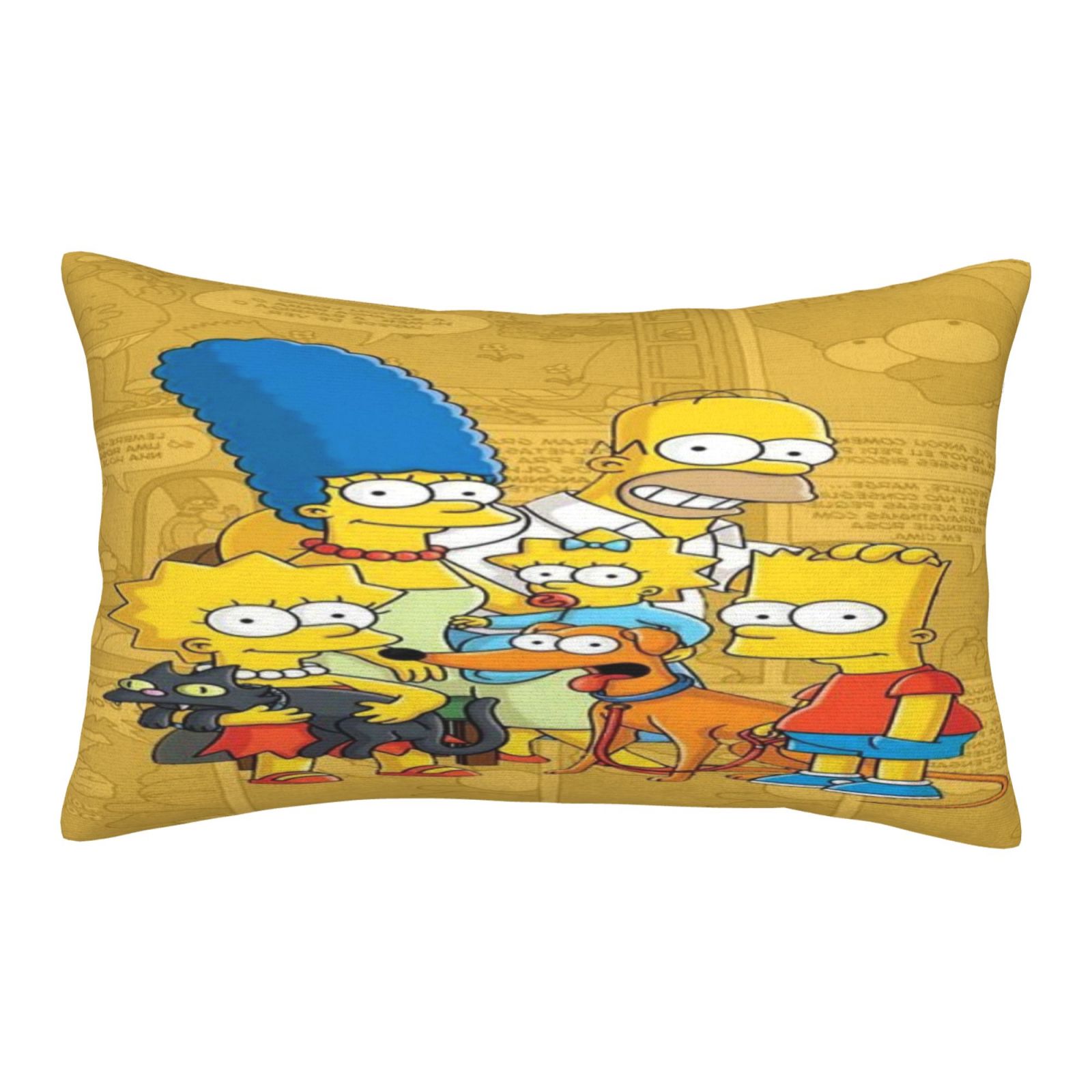 Simpsons Bed Pillowcase Zippered Pillow Cover Standard Queen King Size ...