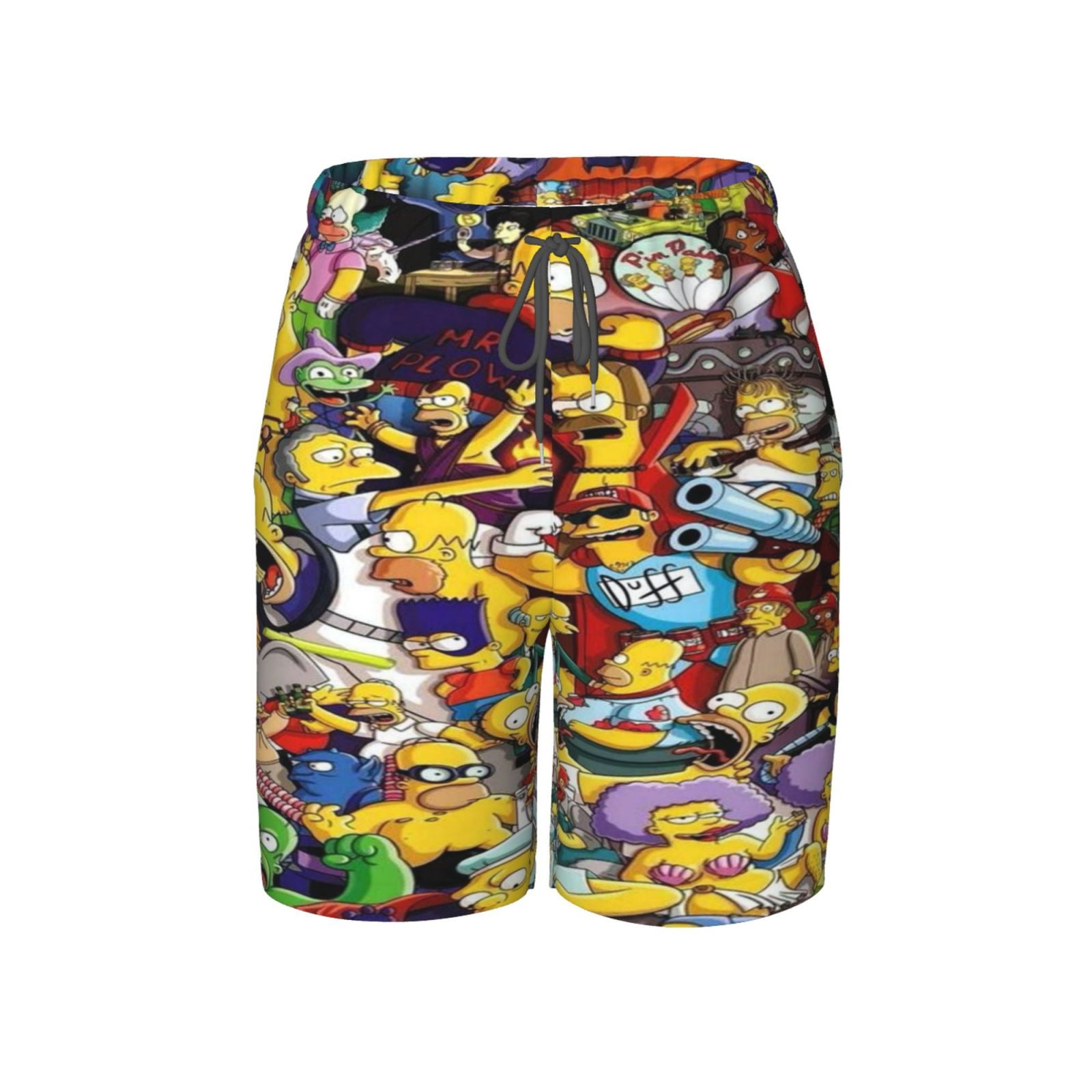 Simpsons Boys Swim Trunks with Mesh Liner Bathing Suits Quick Dry Beach ...