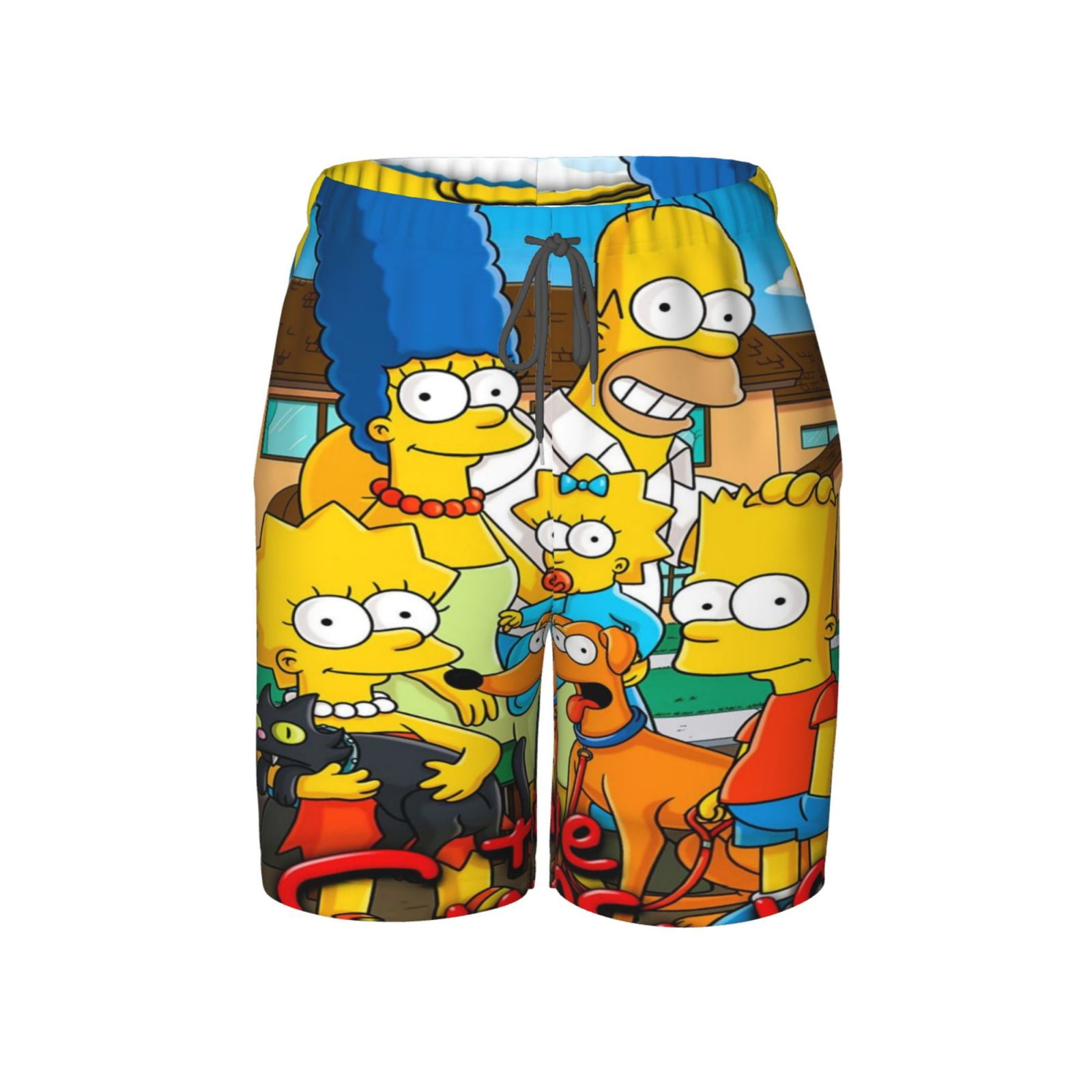 Simpsons Boys Swim Trunks with Mesh Liner Bathing Suits Quick Dry Beach ...