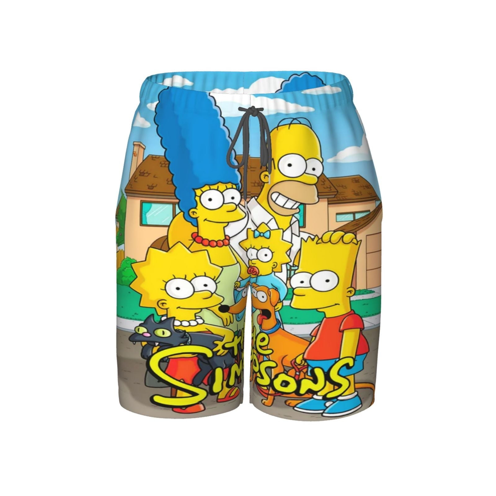 Simpsons Boys Swim Trunks with Mesh Liner Bathing Suits Quick Dry Beach ...