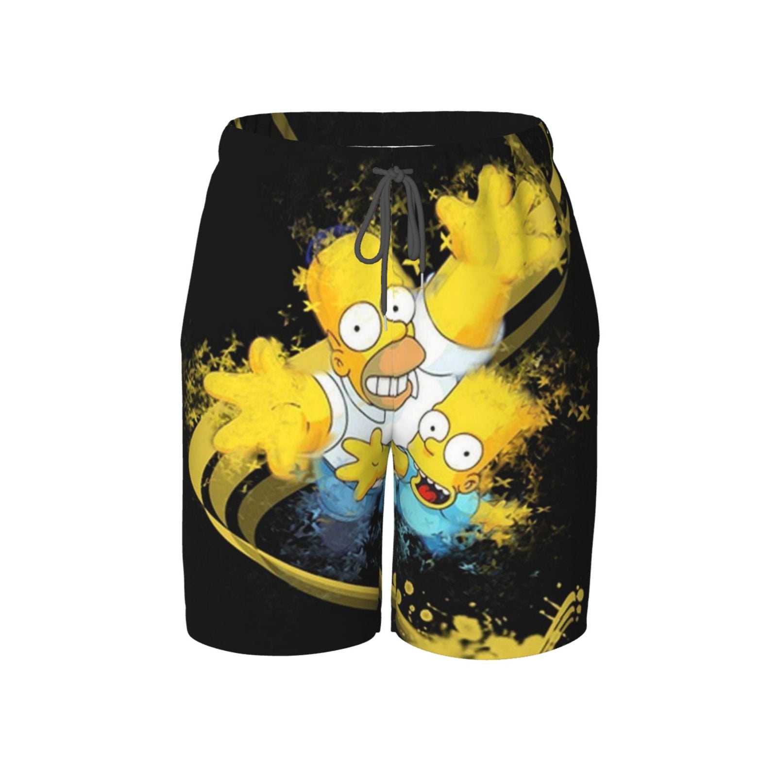 Simpsons Boys Swim Trunks with Mesh Liner Bathing Suits Quick Dry Beach ...