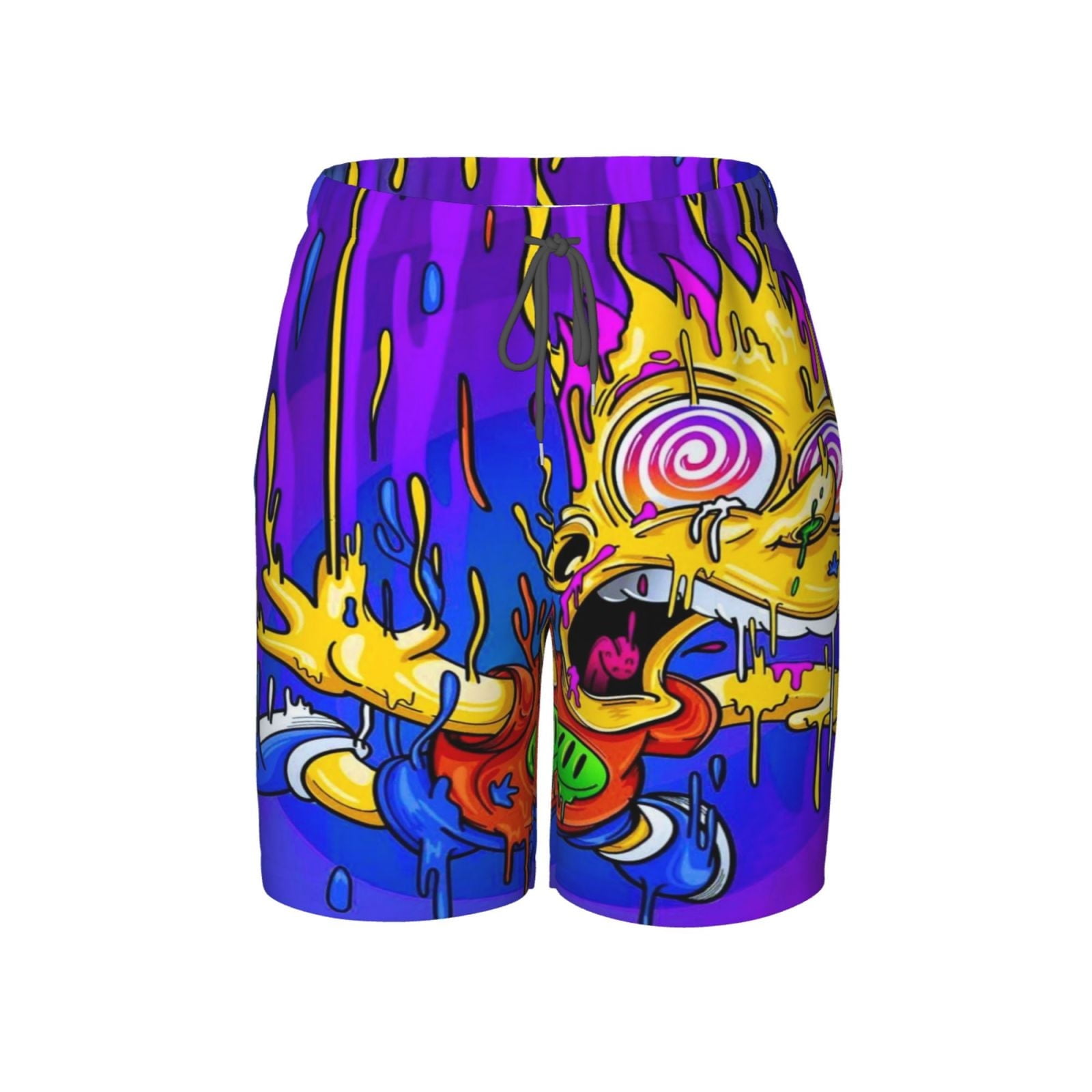 Simpsons Boys Swim Trunks with Mesh Liner Bathing Suits Quick Dry Beach ...