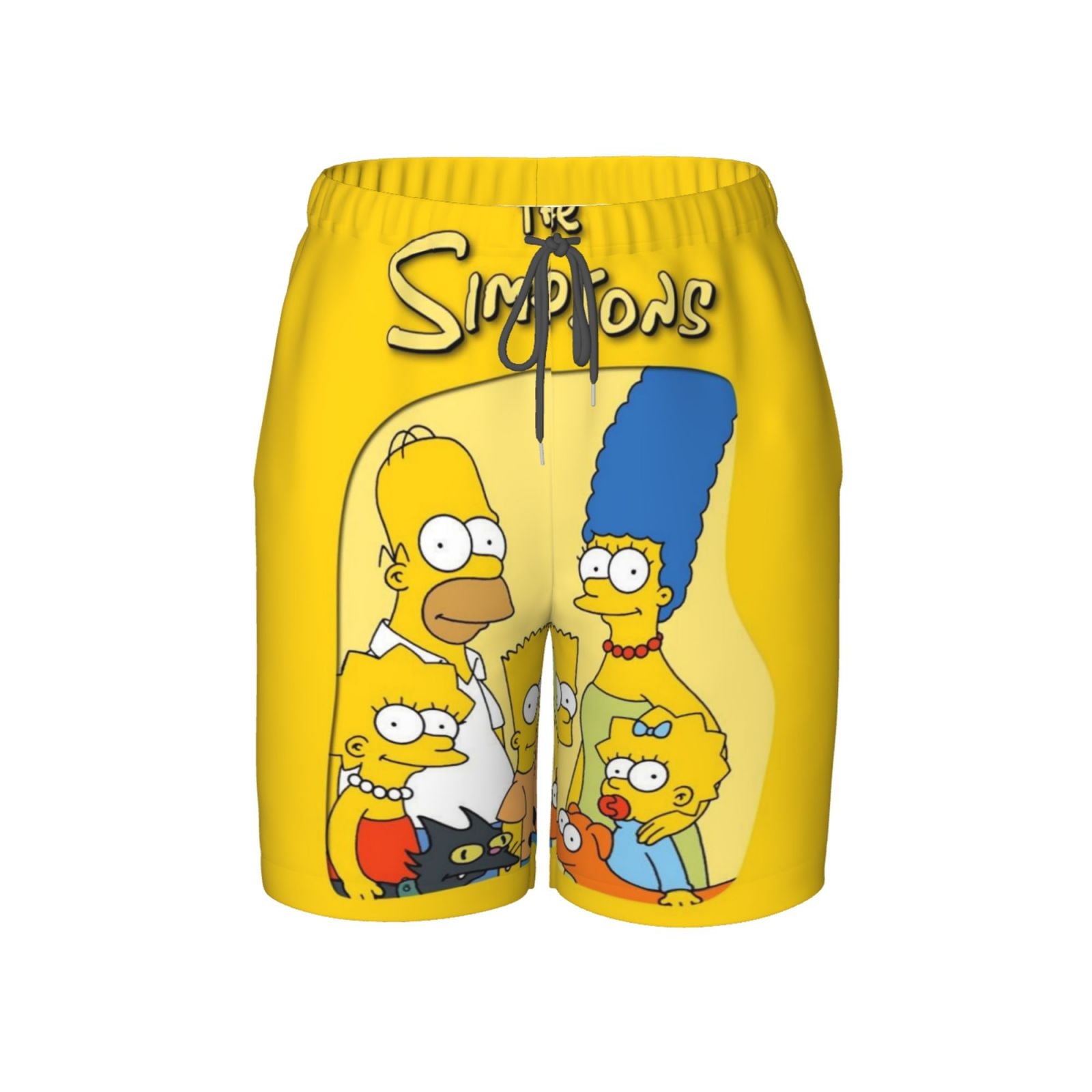 Simpsons Boys Swim Trunks with Mesh Liner Bathing Suits Quick Dry Beach ...