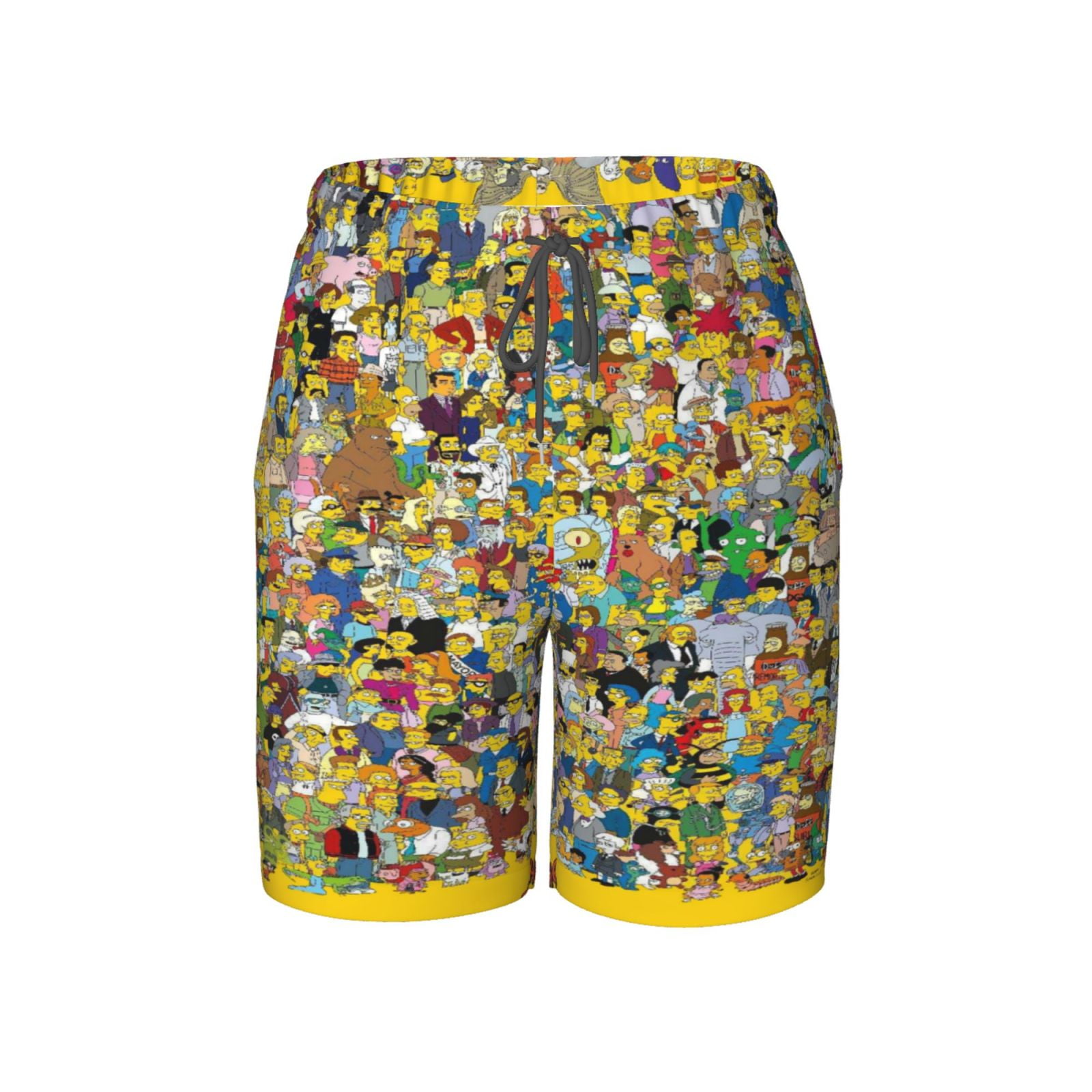 Simpsons Boys Swim Trunks with Mesh Liner Bathing Suits Quick Dry Beach ...