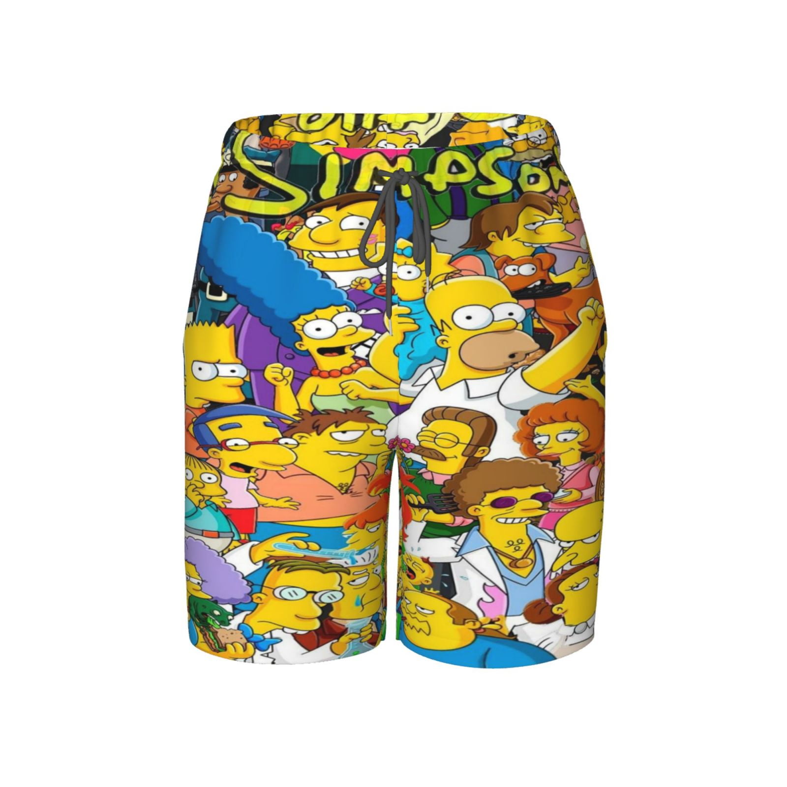 Simpsons Boys Swim Trunks with Mesh Liner Bathing Suits Quick Dry Beach ...