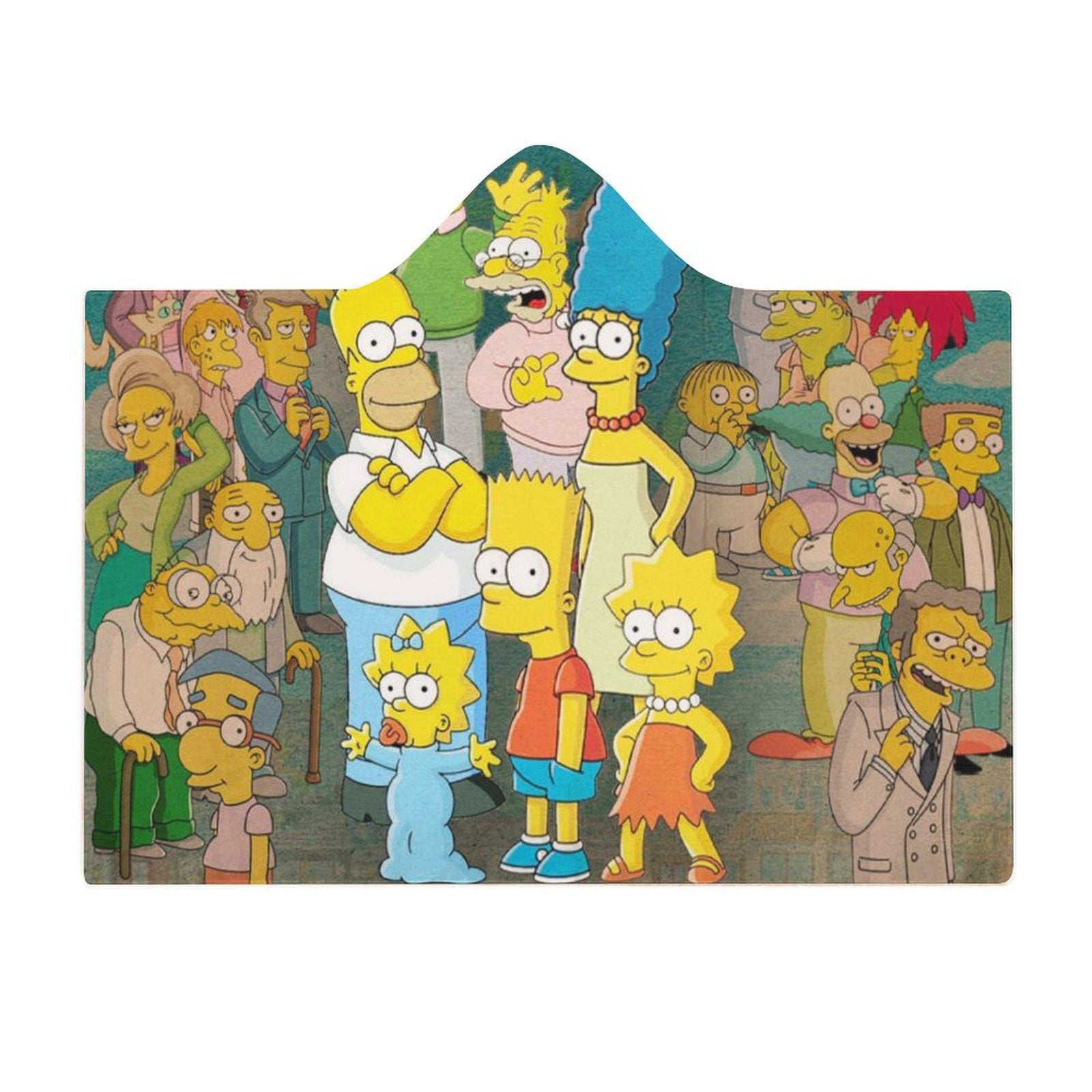 Simpsons Cloak Hooded Blanket Soft Wearable Blanket Hoodie Throw Cape ...