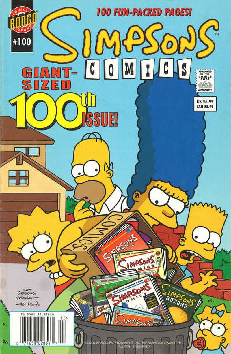 Simpsons Comics #100 (Newsstand) VF ; Bongo Comic Book - Walmart.com