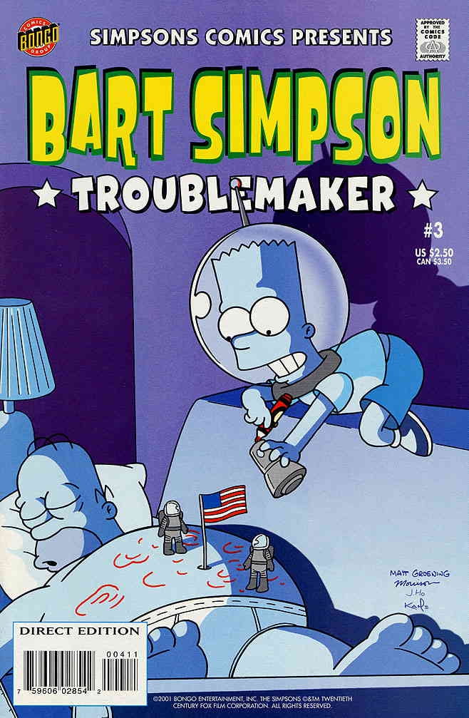 Simpsons Comics Presents Bart Simpson #3 VF ; Bongo Comic Book ...