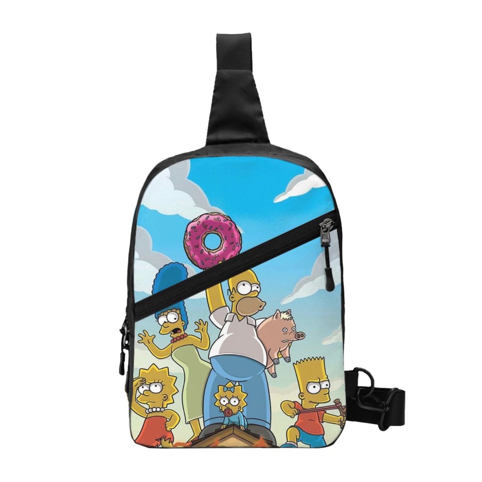 Simpsons Crossbody Bag Chest Backpack Compact Foldable Shoulder Sling ...