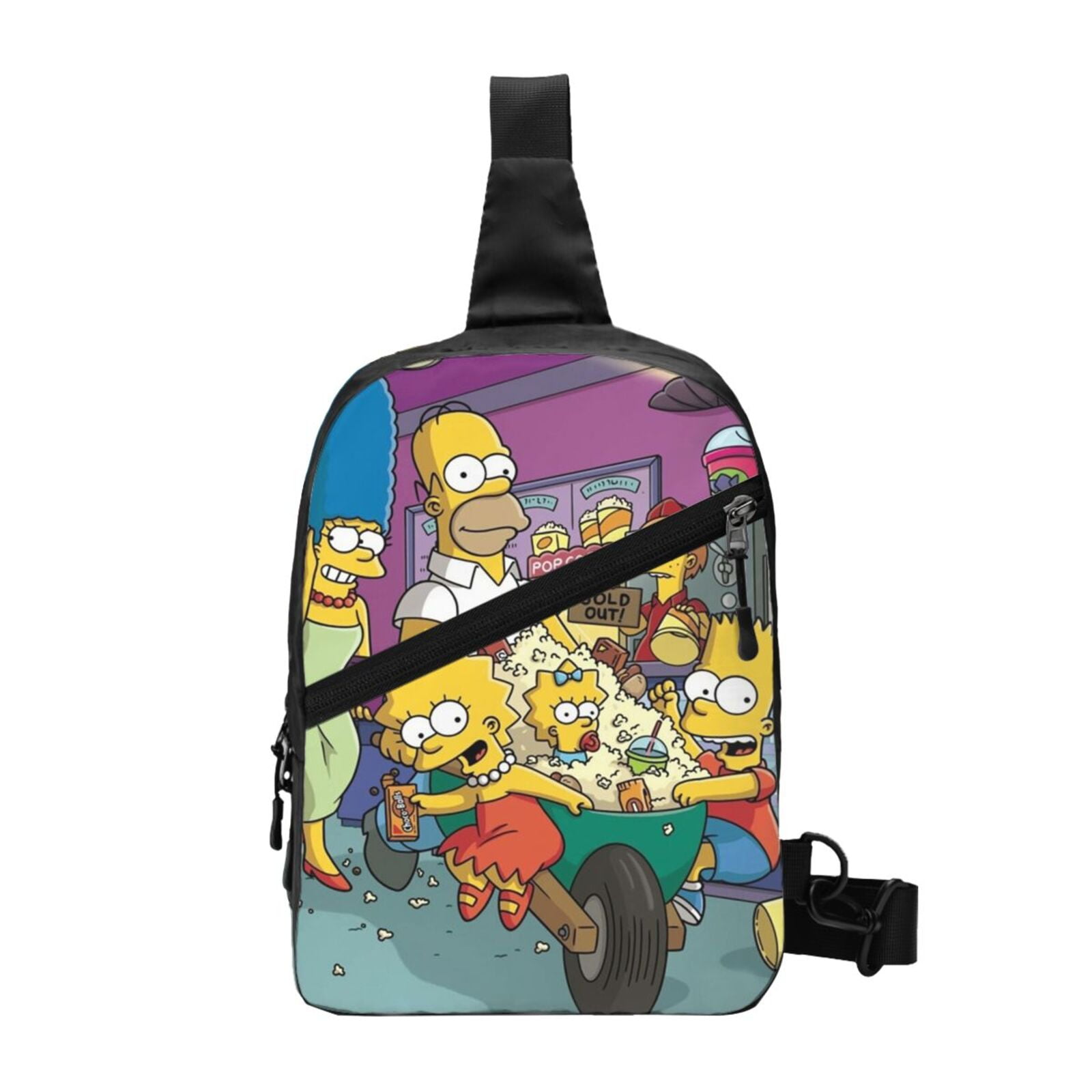 Simpsons Crossbody Bag Chest Backpack Compact Foldable Shoulder Sling ...