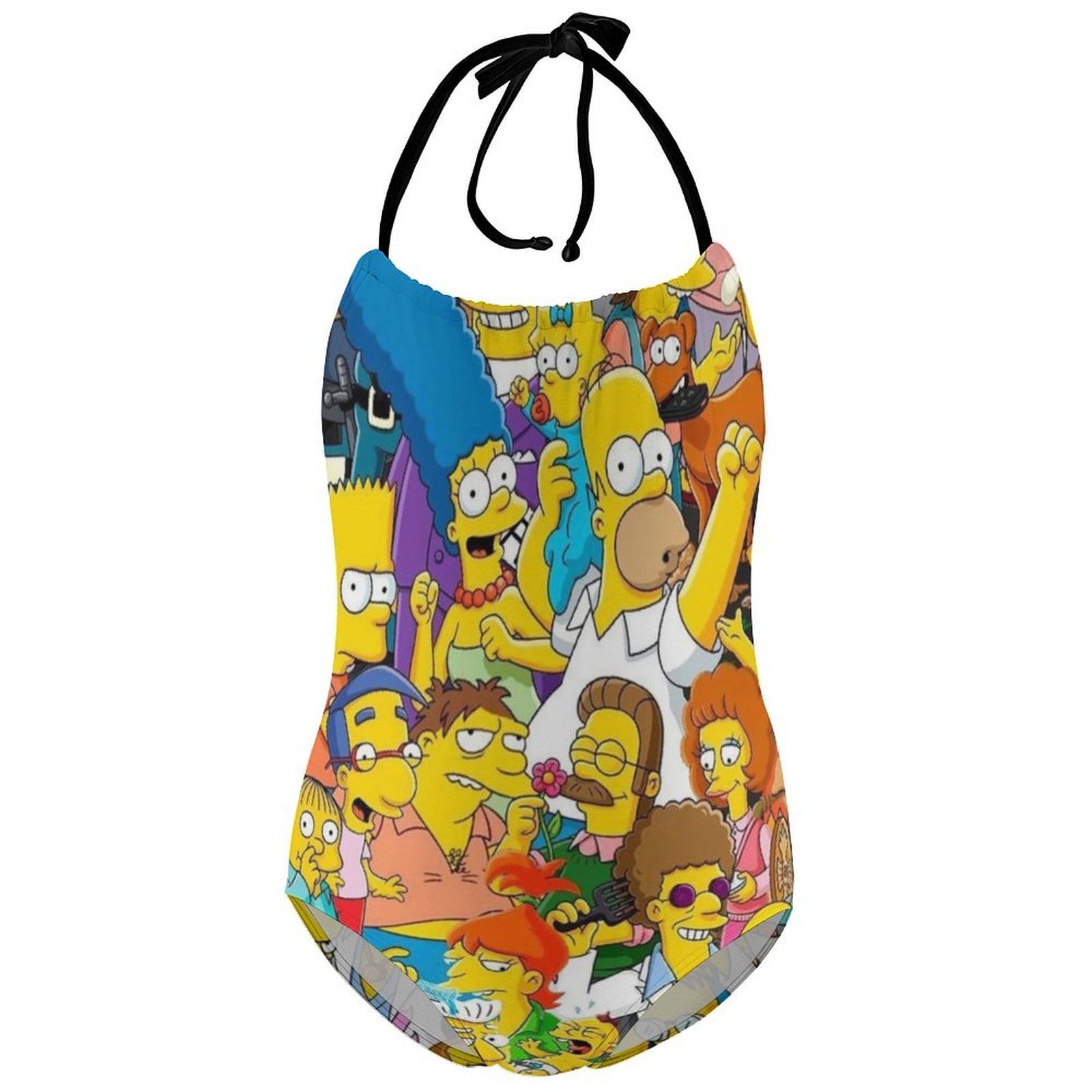 Simpsons Girl's One-Piece Swimsuit Bathing Suit Soft Stretchy Children ...