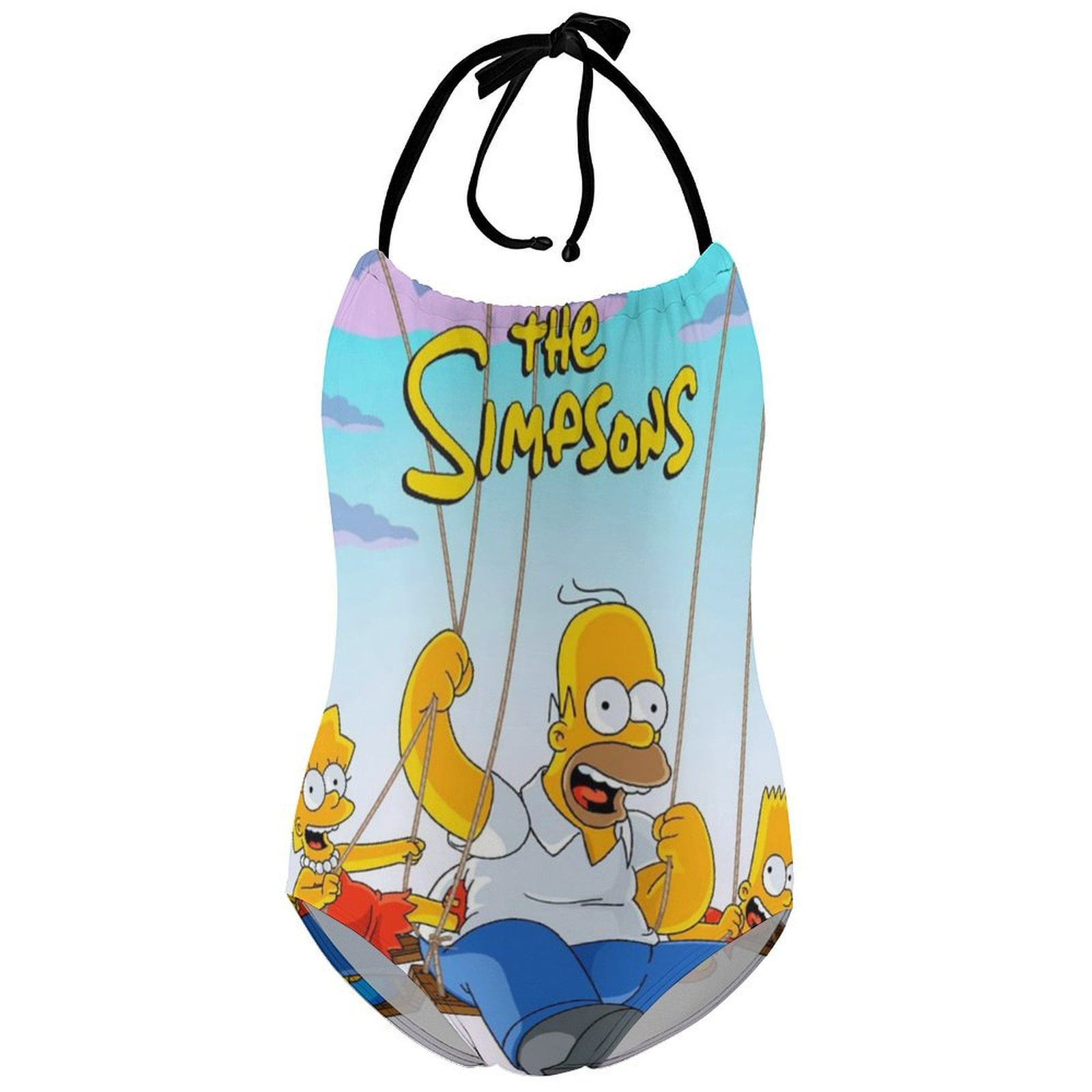 Simpsons Girl's One-Piece Swimsuit Bathing Suit Soft Stretchy Children ...