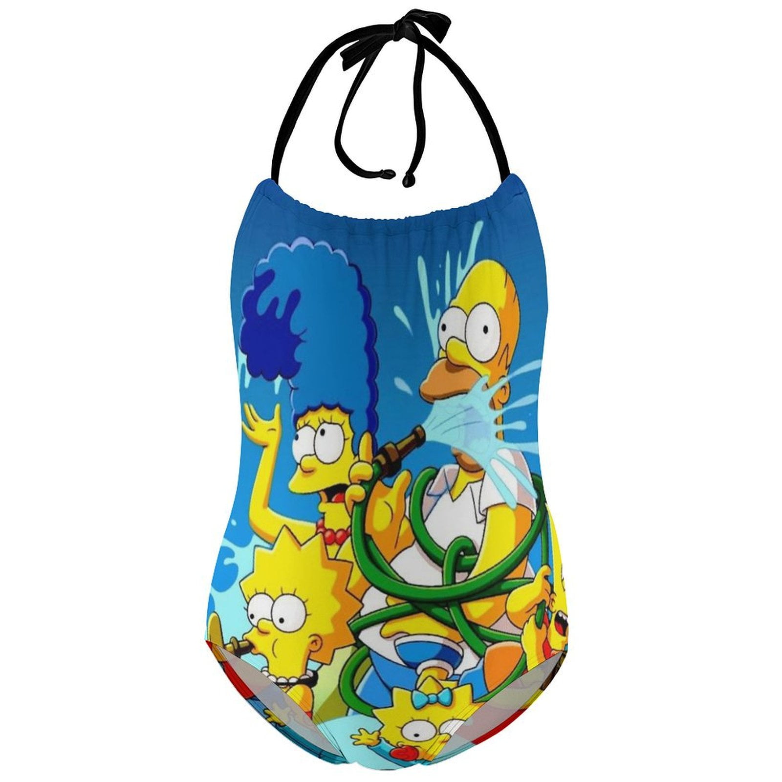 Simpsons Girl's One-Piece Swimsuit Bathing Suit Soft Stretchy Children ...