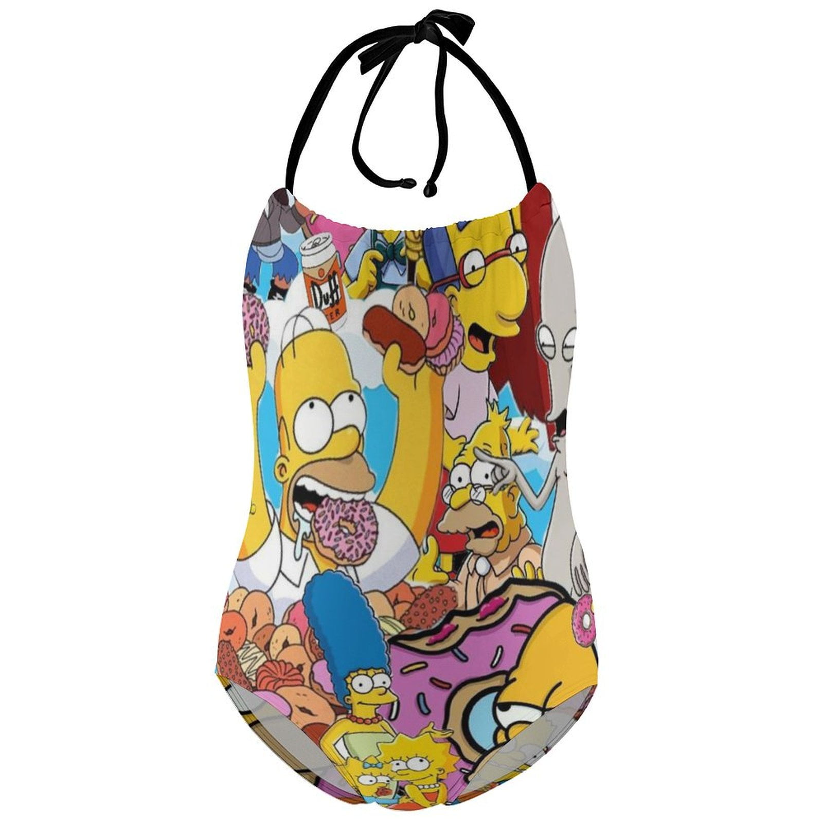 Simpsons Girl's One-Piece Swimsuit Bathing Suit Soft Stretchy Children ...