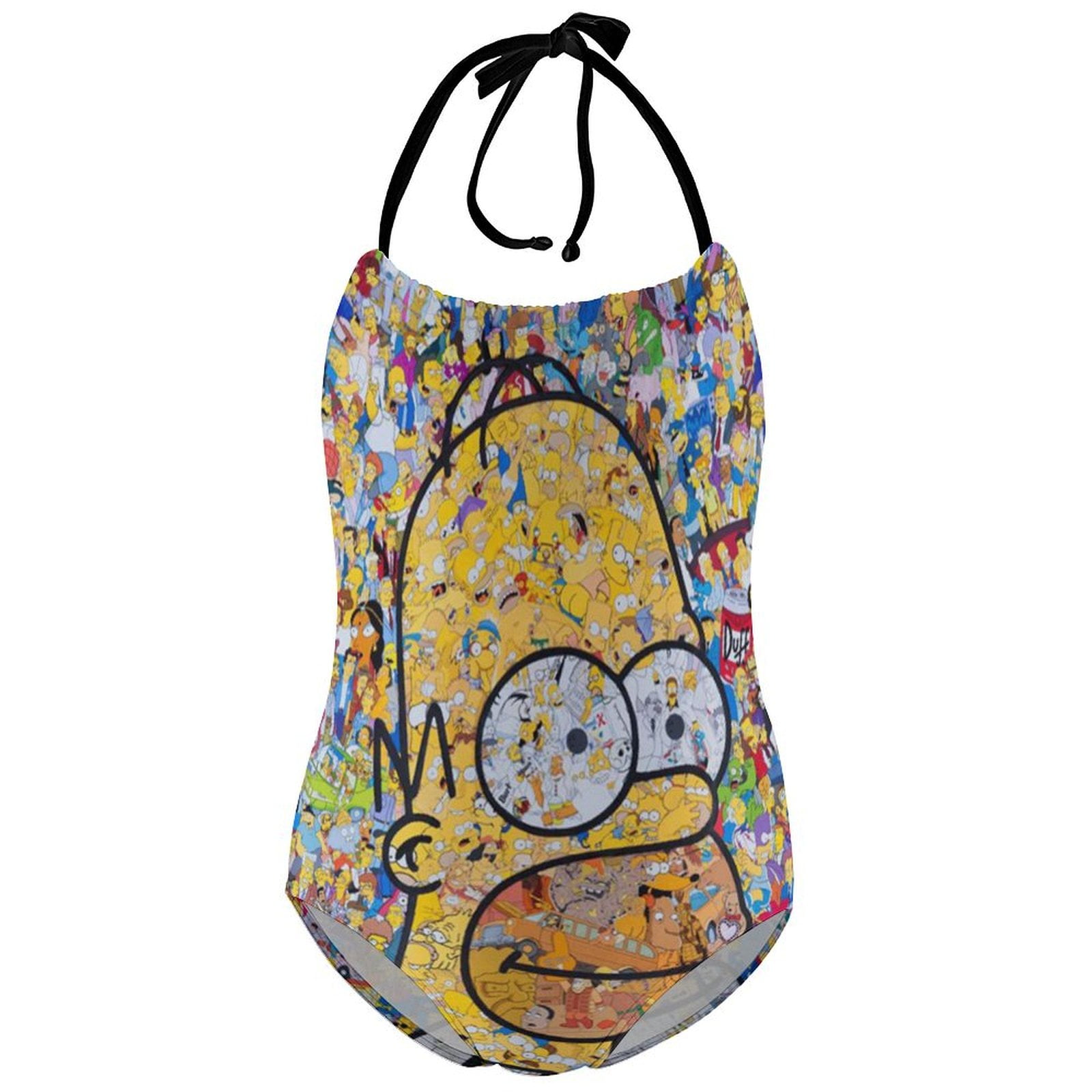Simpsons Girl's One-Piece Swimsuit Bathing Suit Soft Stretchy Children ...