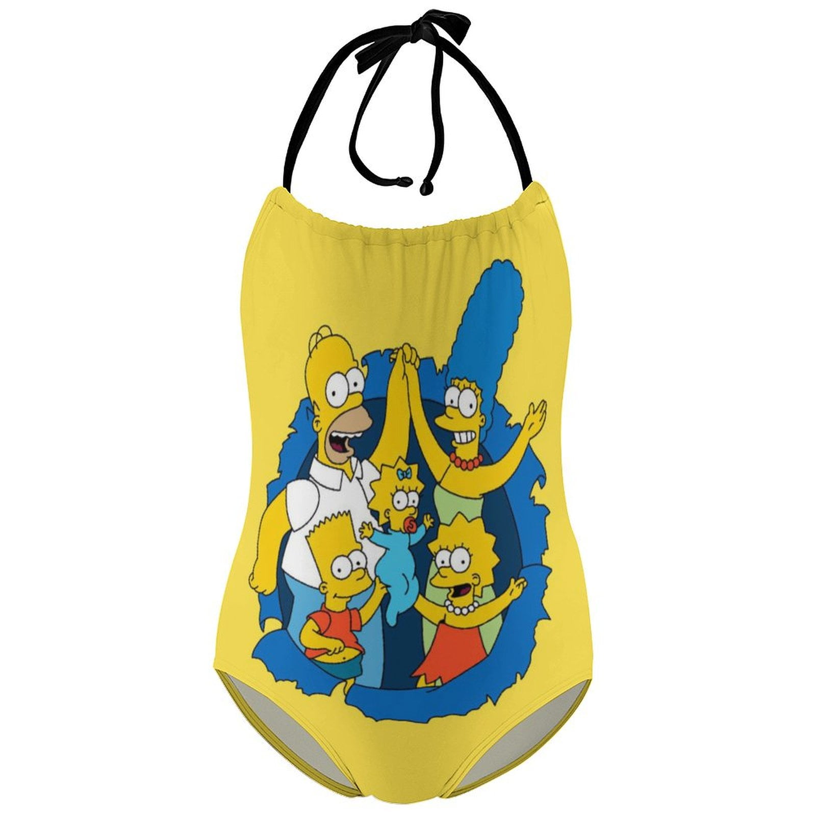Simpsons Girl's One-Piece Swimsuit Bathing Suit Soft Stretchy Children ...