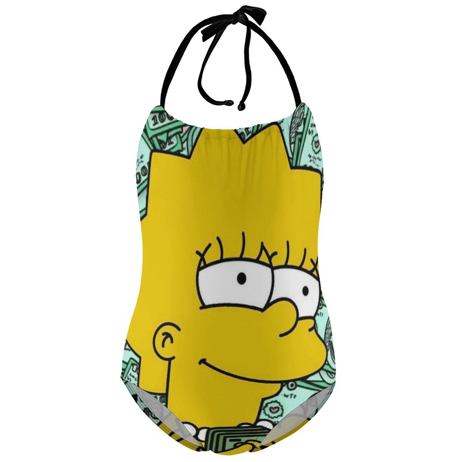 Simpsons Girl's One-Piece Swimsuit Bathing Suit Soft Stretchy Children ...