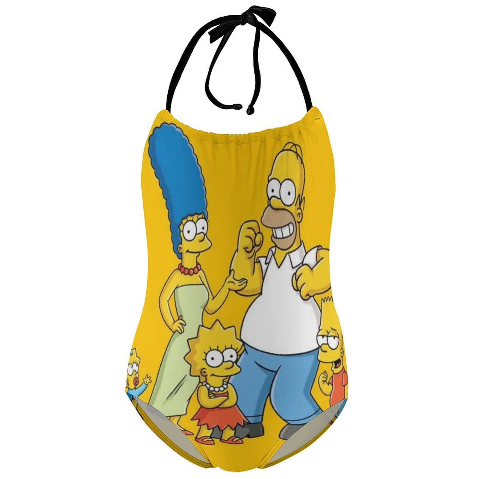 Simpsons Girl's One-Piece Swimsuit Bathing Suit Soft Stretchy Children ...