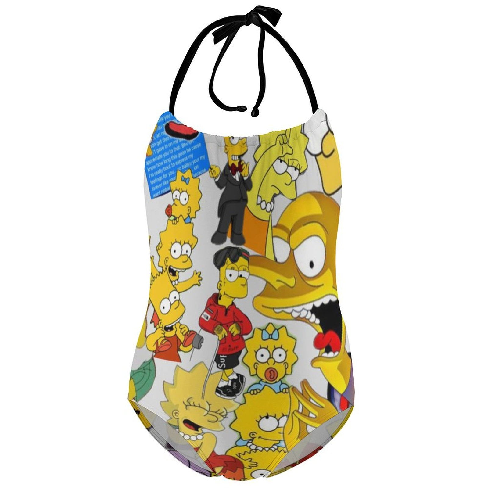 Simpsons Girl's One-Piece Swimsuit Bathing Suit Soft Stretchy Children ...