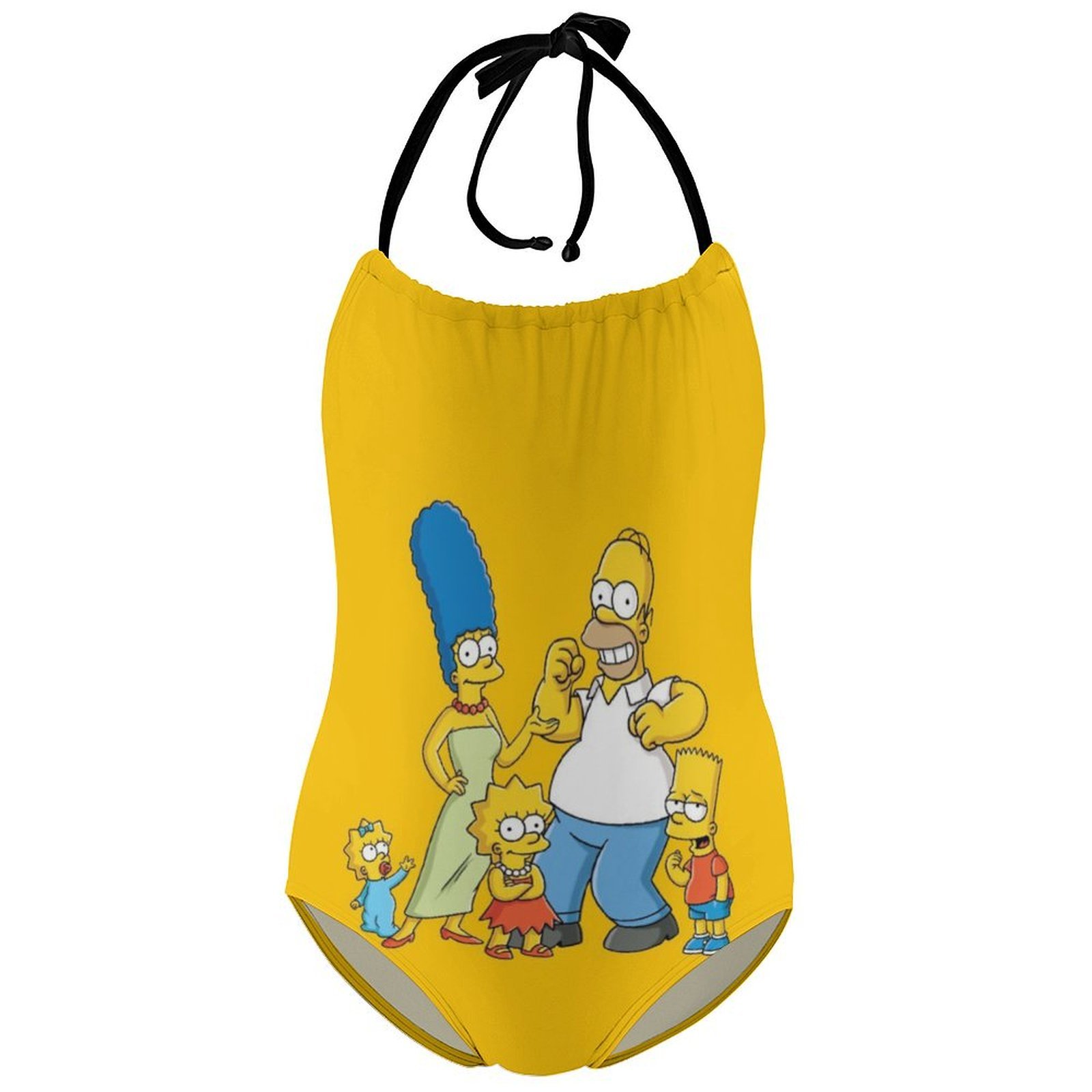 Simpsons Girl's One-Piece Swimsuit Bathing Suit Soft Stretchy Children ...