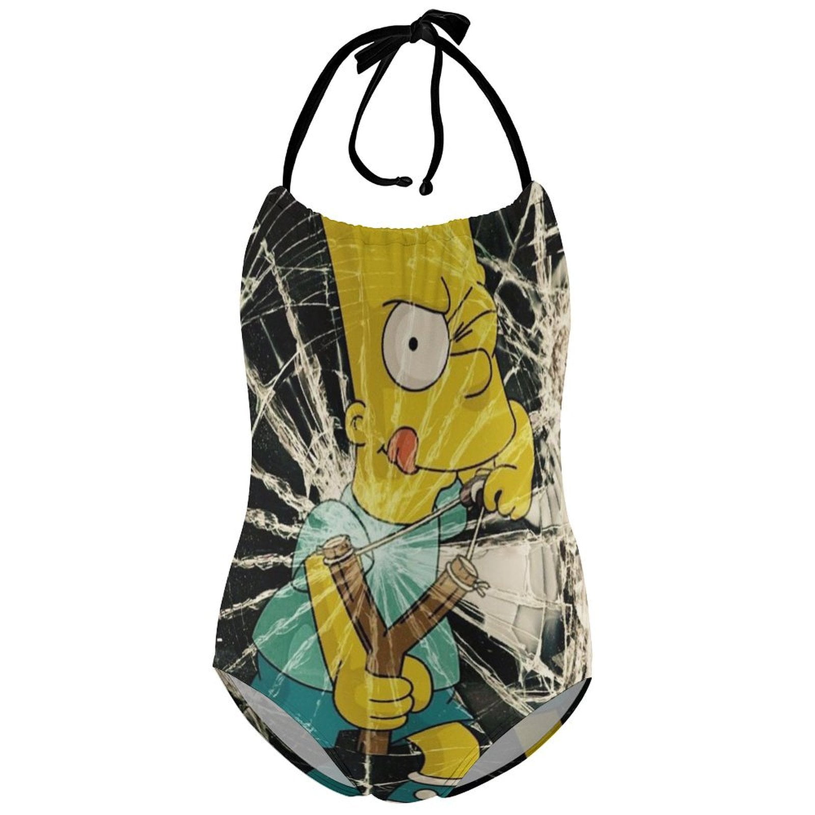 Simpsons Girl's One-Piece Swimsuit Bathing Suit Soft Stretchy Children ...