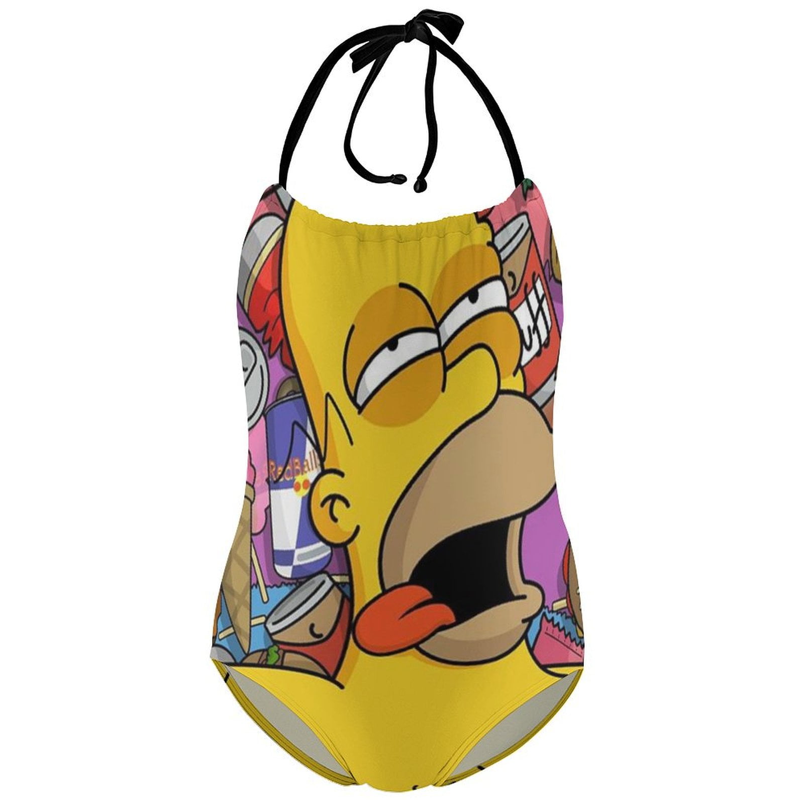 Simpsons Girl's One-Piece Swimsuit Bathing Suit Soft Stretchy Children ...