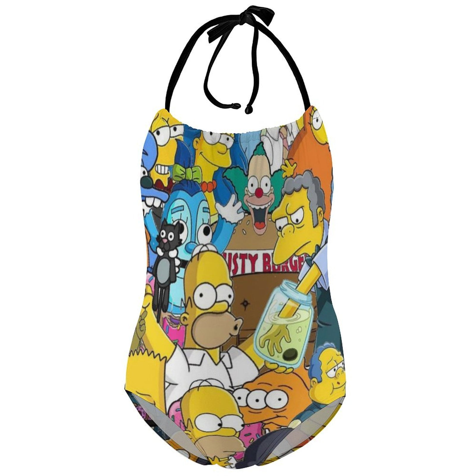 Simpsons Girl's One-Piece Swimsuit Bathing Suit Soft Stretchy Children ...