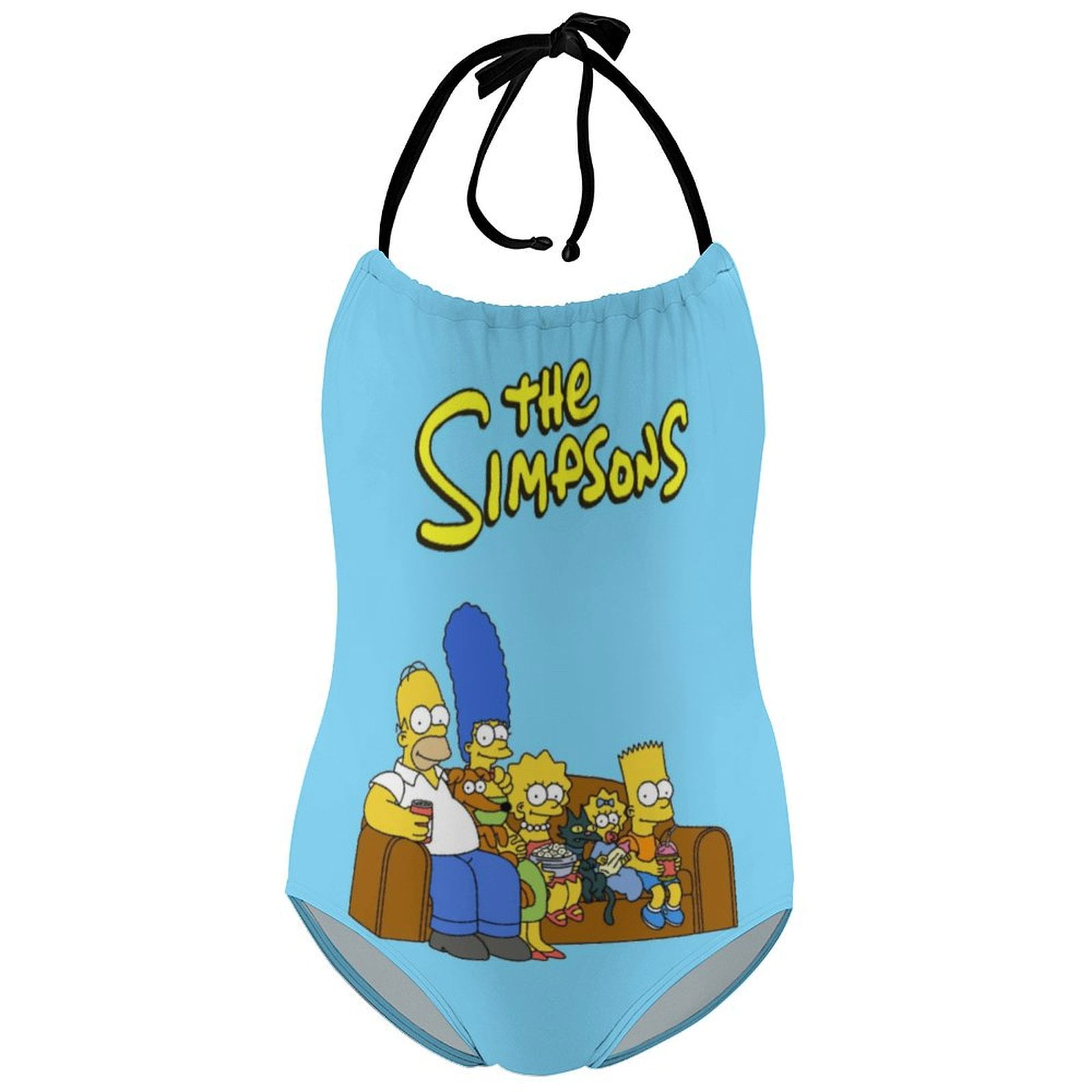 Simpsons Girl's One-Piece Swimsuit Bathing Suit Soft Stretchy Children ...